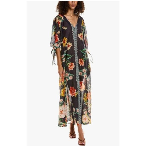 Johnny Was | Dresses | Johnny Was California Mia Floral Border Silk ...